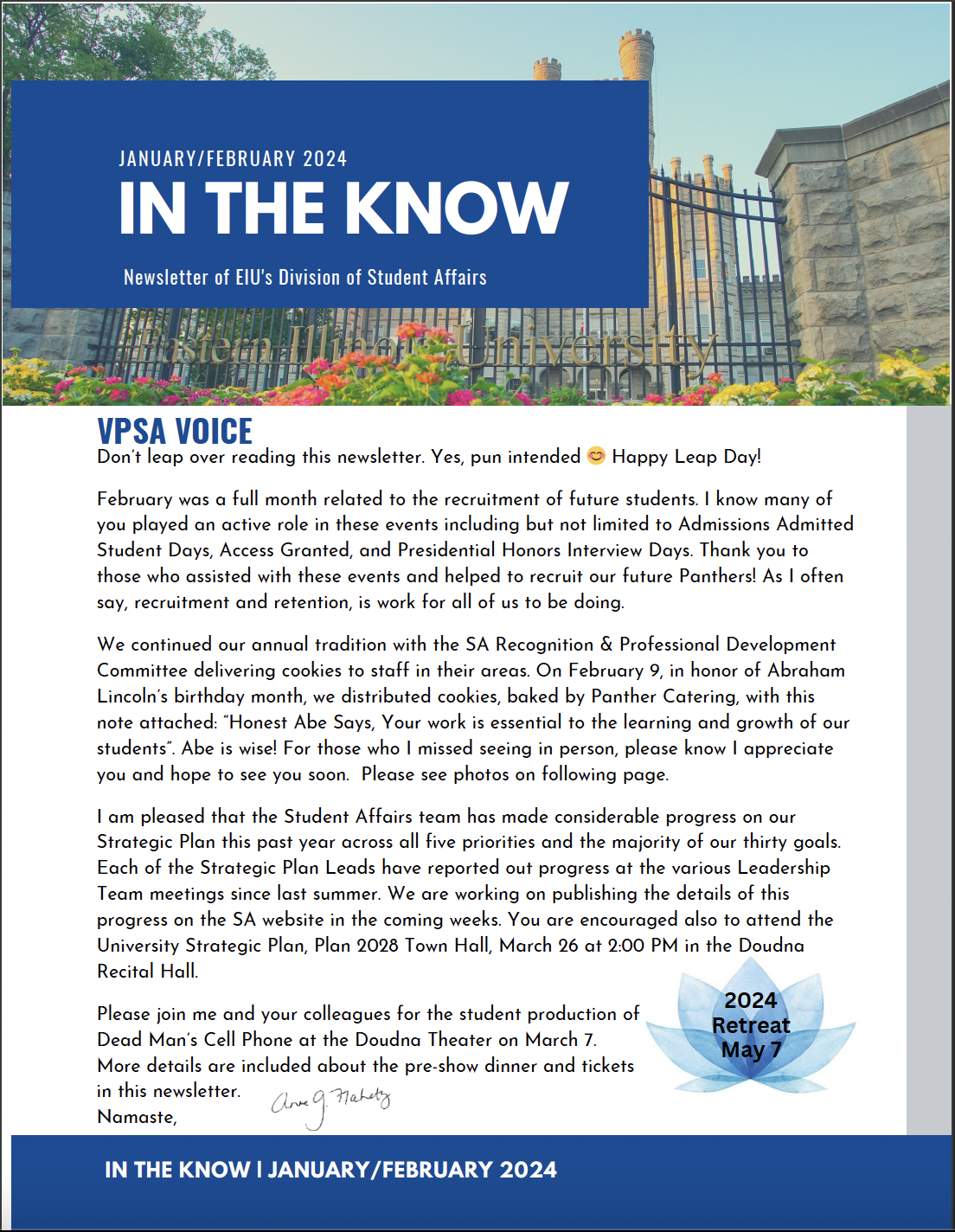 Eastern Illinois University :: Student Affairs Newsletters