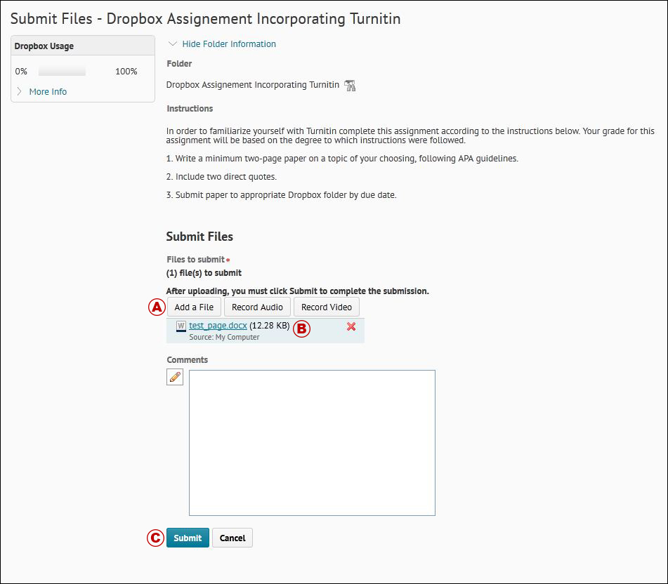 Eastern Illinois University :: Turn It In - Turnitin in D2L